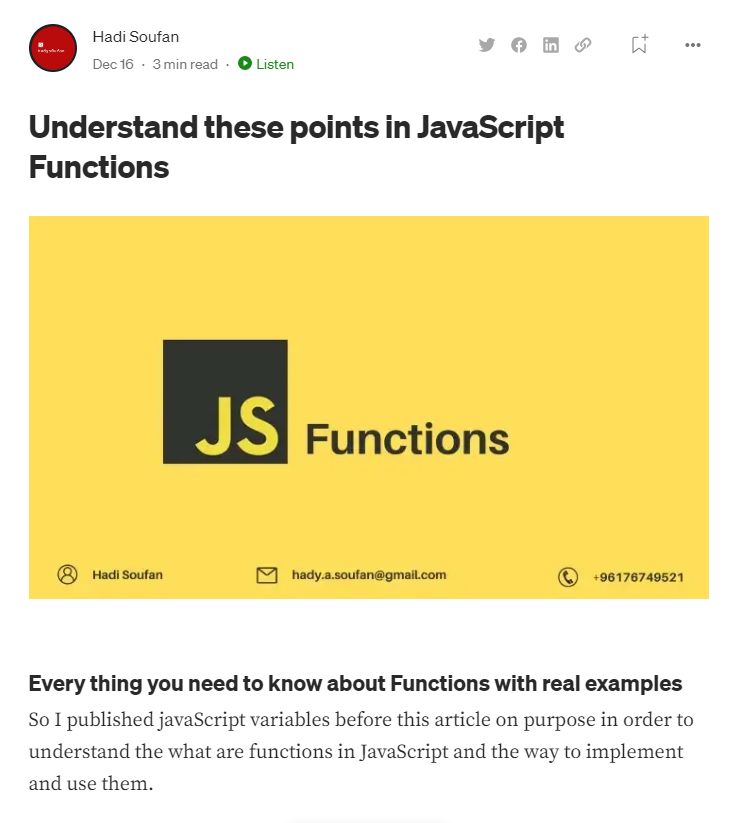 Hadi Soufan on LinkedIn: #javascript #functions #webdevelopment #medium Hadi Soufan on LinkedIn: #javascript #functions #webdevelopment #medium