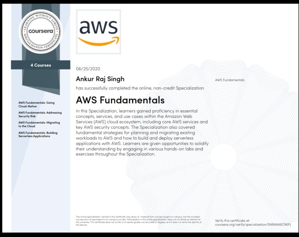 Ankur Raj Singh on LinkedIn: #cloudcomputing #amazon #keeplearning Ankur Raj Singh on LinkedIn: #cloudcomputing #amazon #keeplearning
