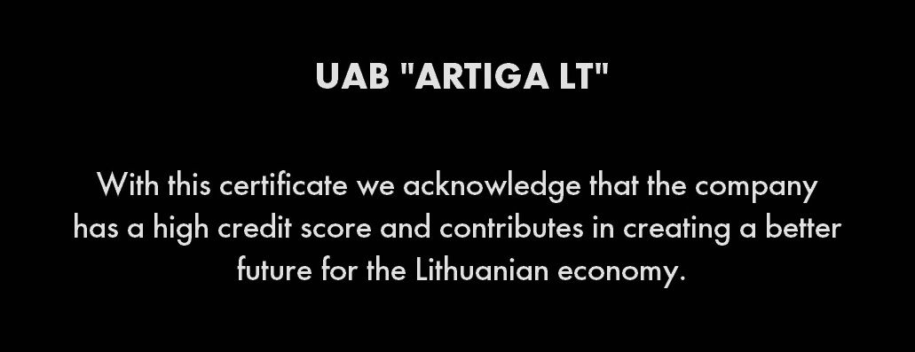 #artiga #lithuania #strongest #yourcontractor #certificate | Artiga LT #artiga #lithuania #strongest #yourcontractor #certificate | Artiga LT