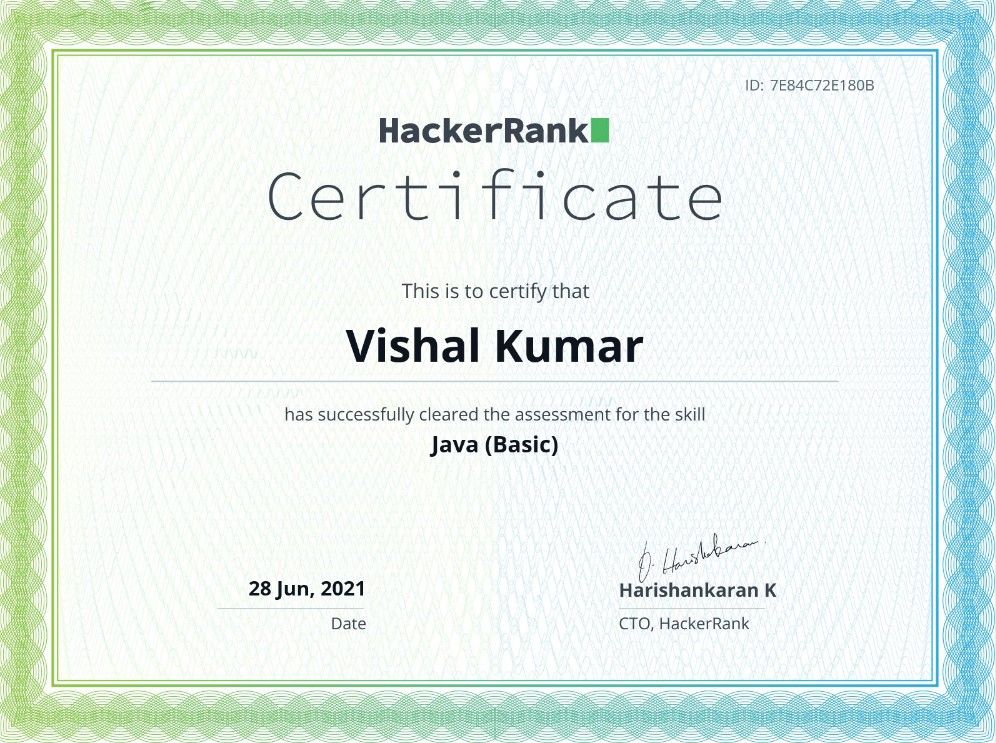 Vishal Kumar on LinkedIn: #javaprogramming #pepcoding #hackerrank Vishal Kumar on LinkedIn: #javaprogramming #pepcoding #hackerrank
