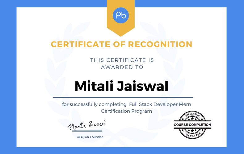 Mitali Jaiswal on LinkedIn: #mernstack #reactjs #nodejs #prepbytes Mitali Jaiswal on LinkedIn: #mernstack #reactjs #nodejs #prepbytes