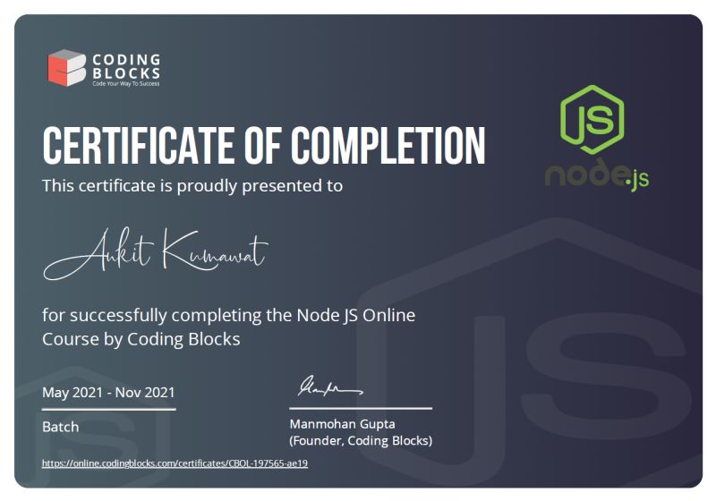 Ankit Raj Kumawat on LinkedIn: Glad to share That i have completed my ... Ankit Raj Kumawat on LinkedIn: Glad to share That i have completed my ...