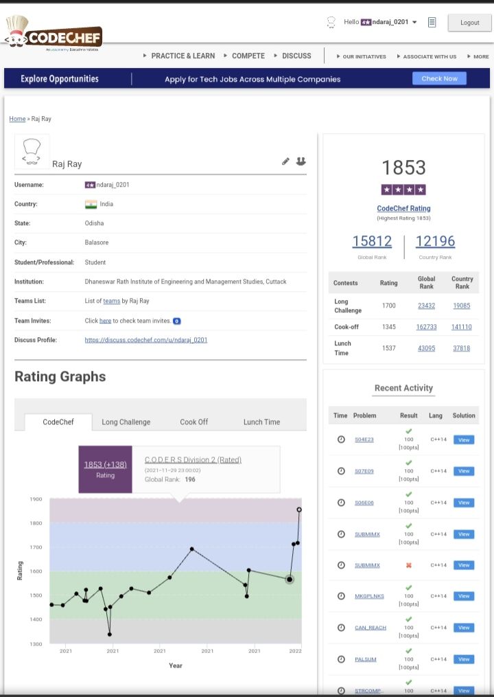 Raj kumar Ray on LinkedIn: #codechef #codeforces #geeksforgeeks # ... Raj kumar Ray on LinkedIn: #codechef #codeforces #geeksforgeeks # ...