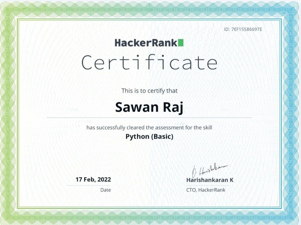 Sawan Kumar on LinkedIn: #hackerrank Sawan Kumar on LinkedIn: #hackerrank