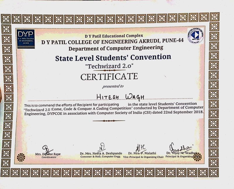 Hitesh Wagh on LinkedIn: #certificateofparticipation Hitesh Wagh on LinkedIn: #certificateofparticipation