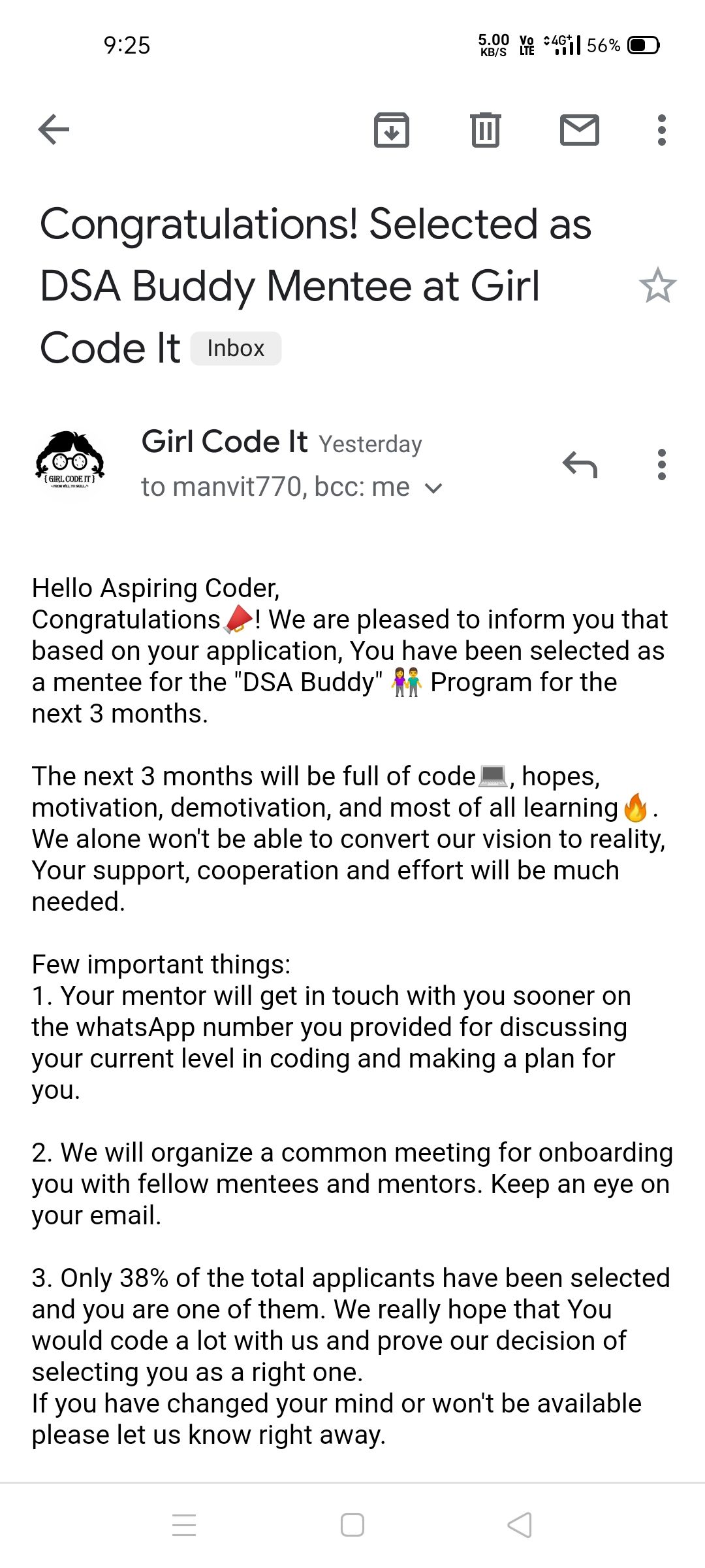 Muskan Bansal on LinkedIn: #girlcodeit #dsaprogram #coding #learnnewthings Muskan Bansal on LinkedIn: #girlcodeit #dsaprogram #coding #learnnewthings