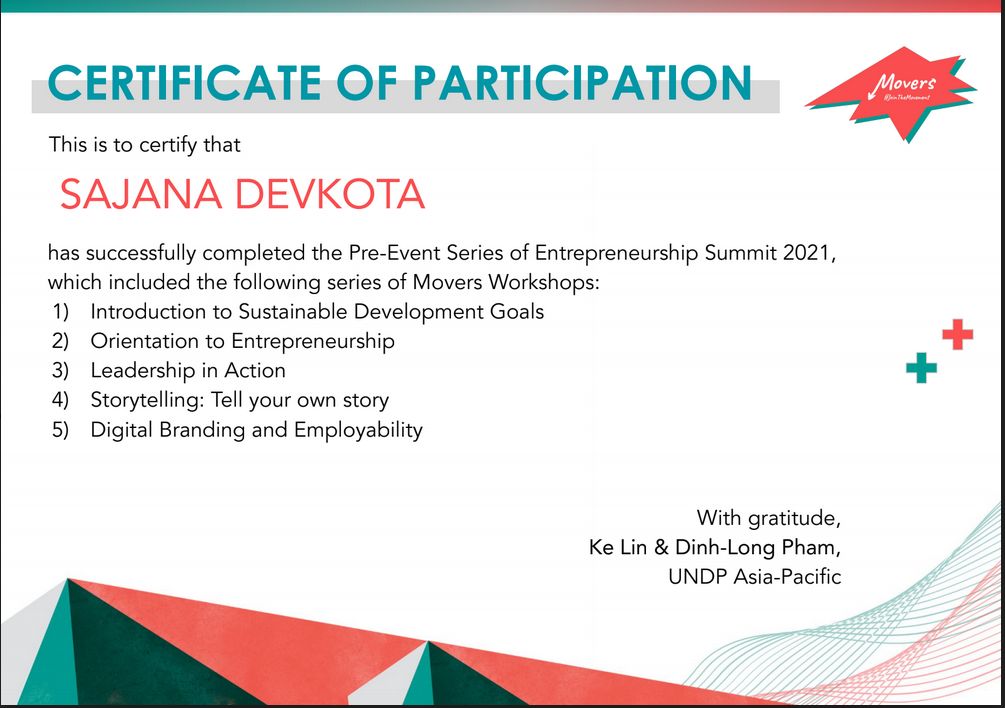 Sajana Devkota posted on LinkedIn Sajana Devkota posted on LinkedIn