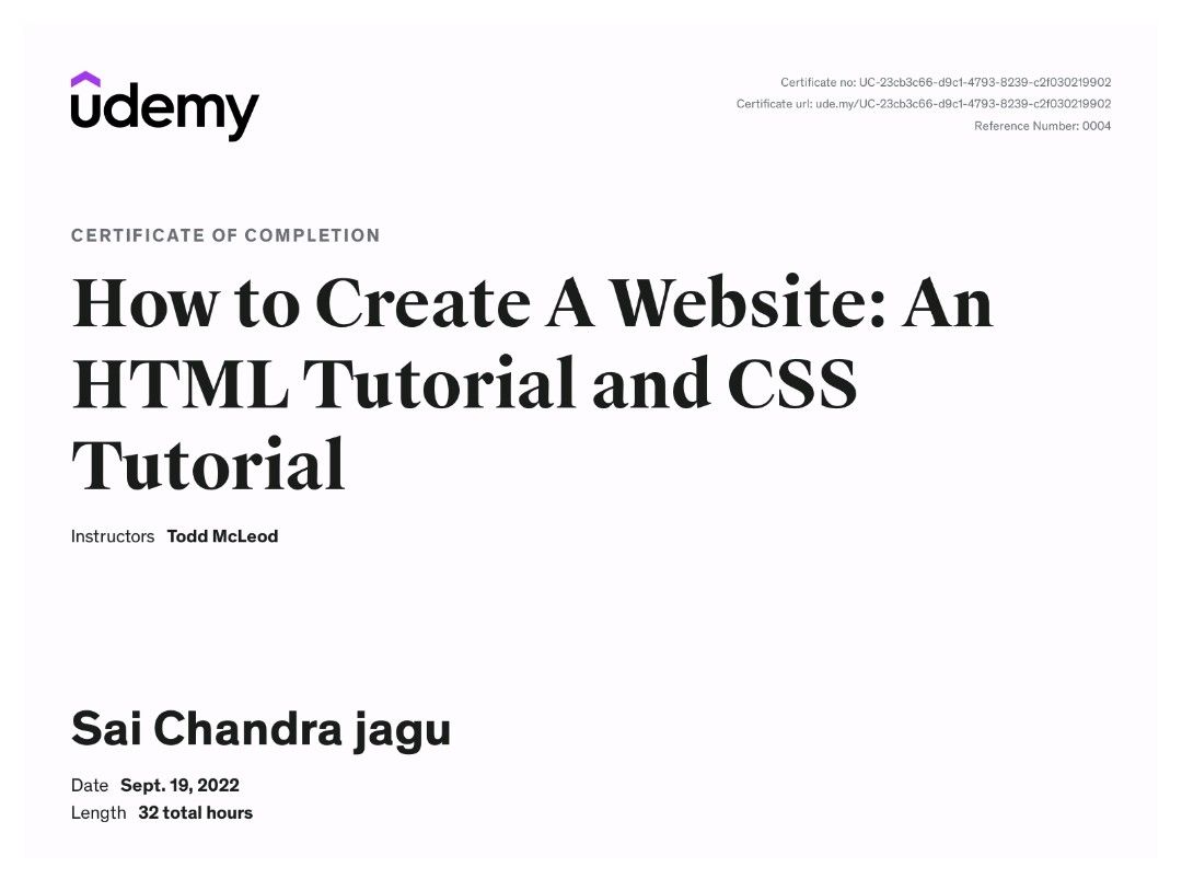 Sai Chandra Jagu on LinkedIn: #html #css #udemy Sai Chandra Jagu on LinkedIn: #html #css #udemy