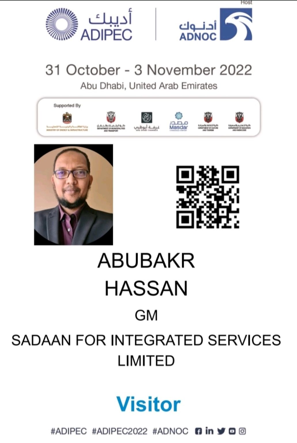 ABUBAKR HASSAN on LinkedIn: #adipec2022 ABUBAKR HASSAN on LinkedIn: #adipec2022