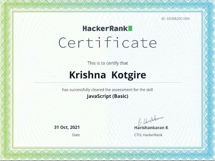 #javascript #hackerrank | Krishna Kotgire #javascript #hackerrank | Krishna Kotgire