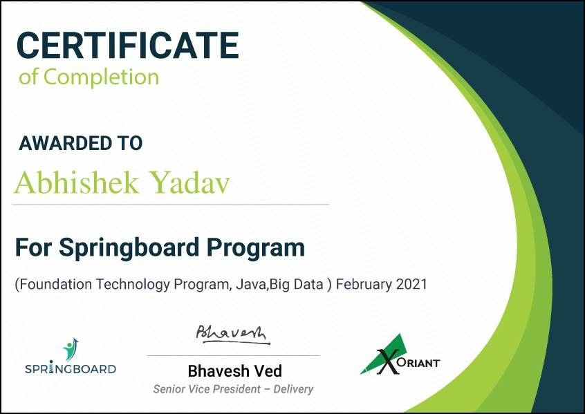 Abhishek Yadav on LinkedIn: #angular #reactjs #java #bigdata # ... Abhishek Yadav on LinkedIn: #angular #reactjs #java #bigdata # ...