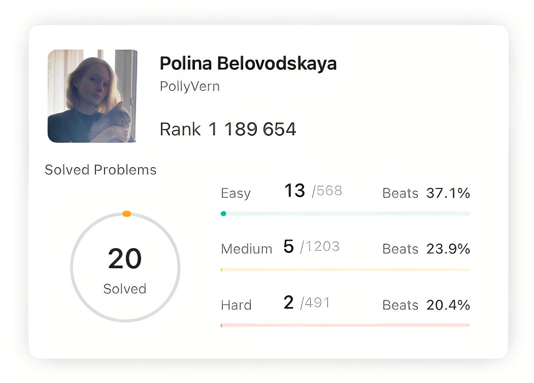 Polina Belovodskaya on LinkedIn: #leetcode Polina Belovodskaya on LinkedIn: #leetcode