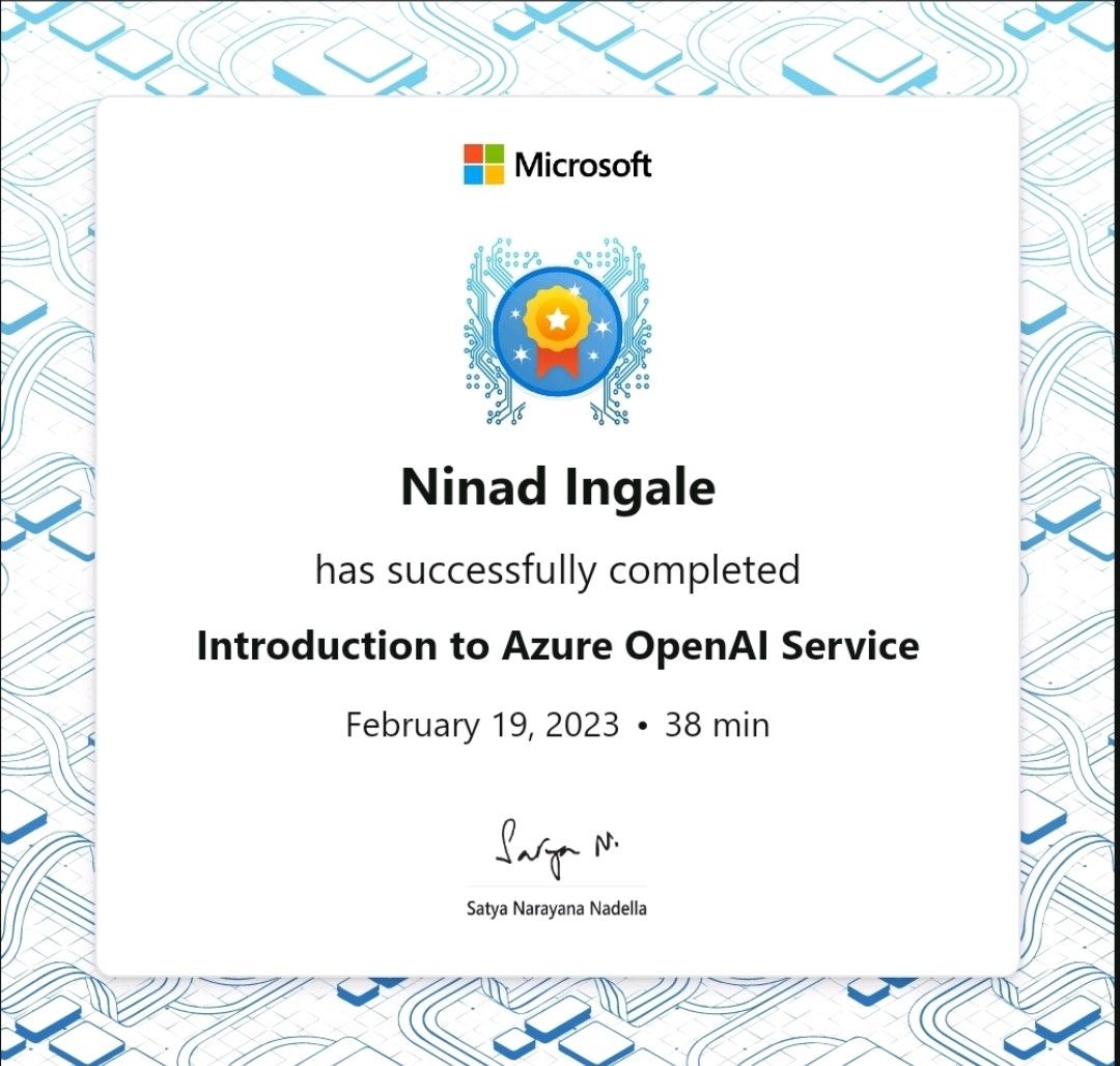 Ninad Ingale on LinkedIn: #microsoft #technology #openai #chatgpt # ... Ninad Ingale on LinkedIn: #microsoft #technology #openai #chatgpt # ...