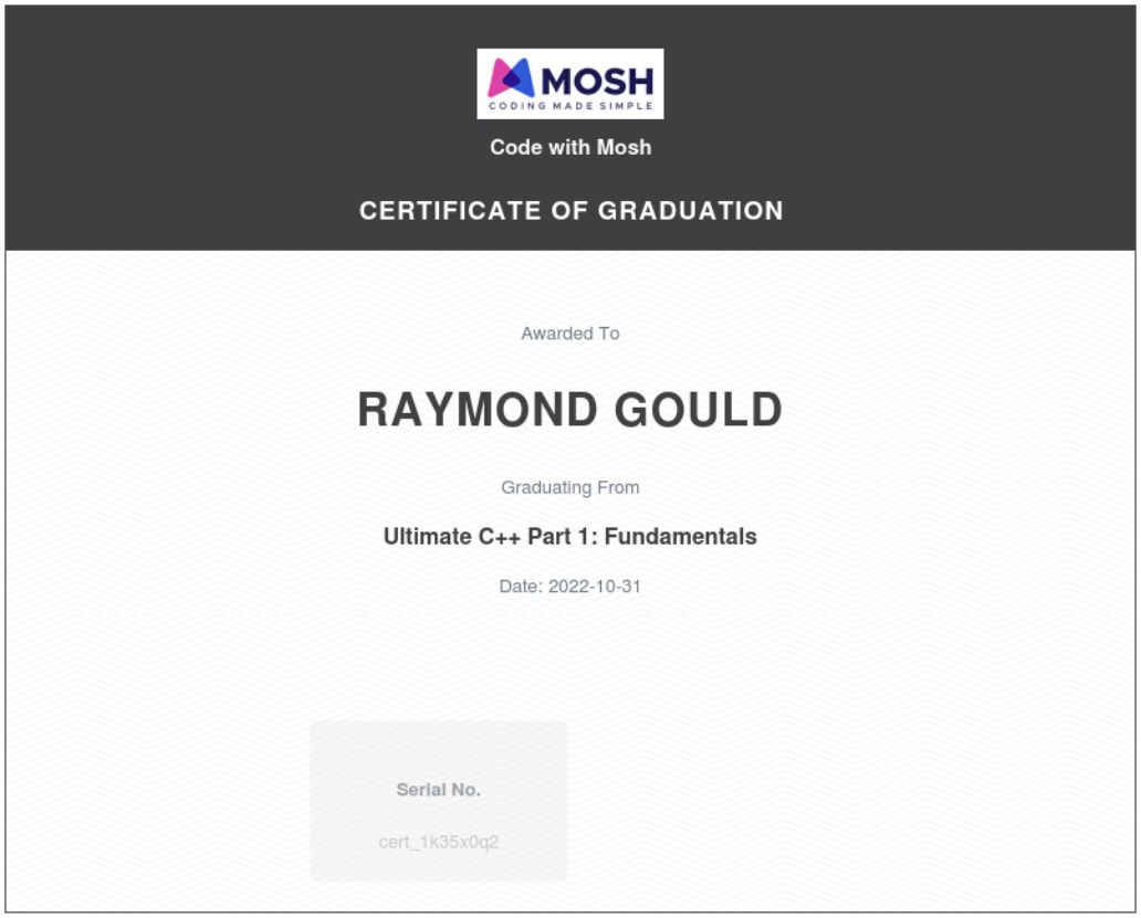 Ray Gould auf LinkedIn: #cpp #cplusplus #neverstoplearning #dev # ... Ray Gould auf LinkedIn: #cpp #cplusplus #neverstoplearning #dev # ...