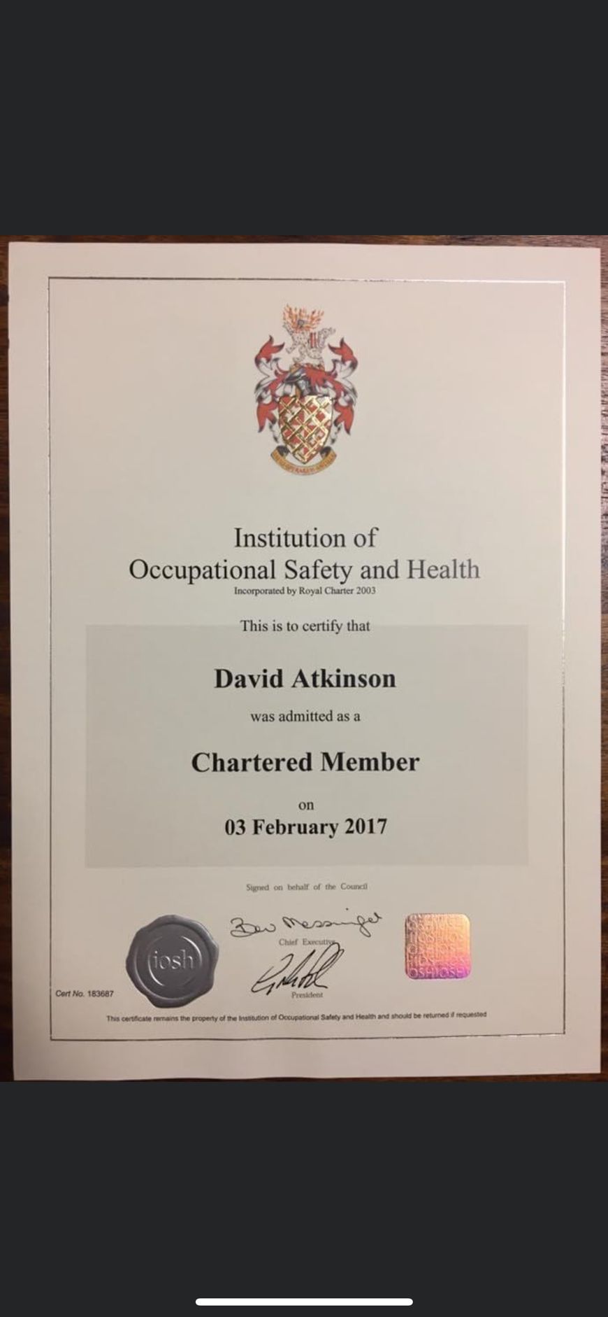 #nebosh #safety #iosh #healthandsafety | David Atkinson | 26 comments #nebosh #safety #iosh #healthandsafety | David Atkinson | 26 comments