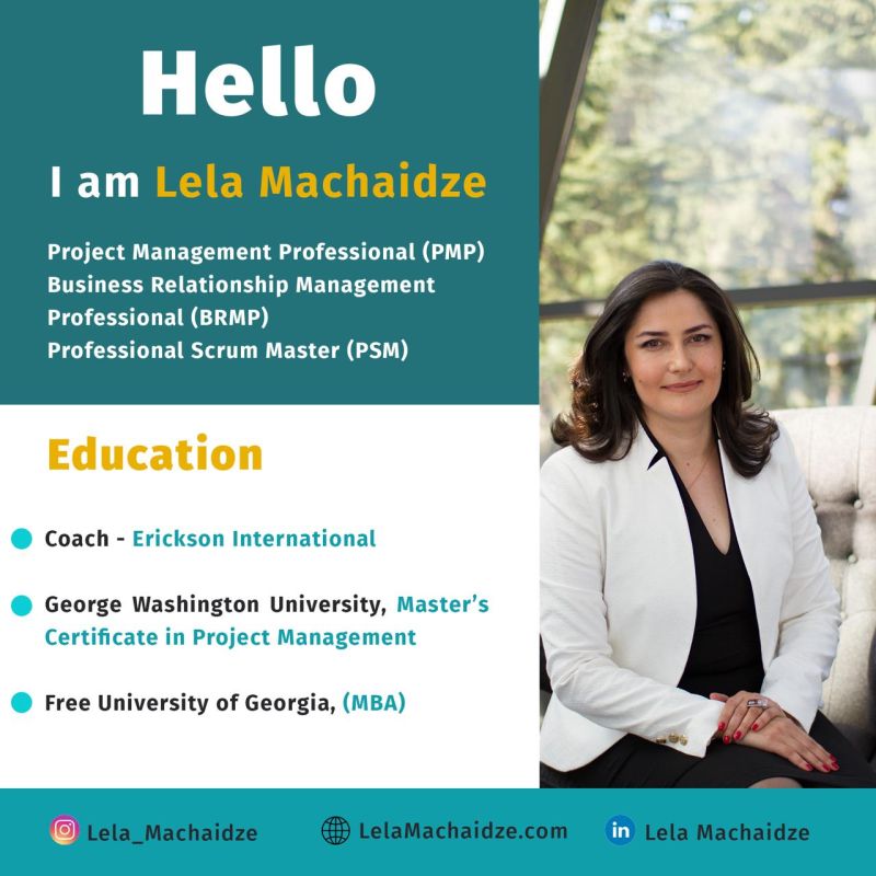 Lela Machaidze, PMP, MBA, BRMP, PMI-ACP on LinkedIn: #projectmanagement ... Lela Machaidze, PMP, MBA, BRMP, PMI-ACP on LinkedIn: #projectmanagement ...