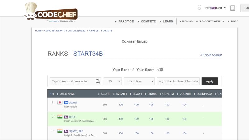 Kartik Garg on LinkedIn: #codechef Kartik Garg on LinkedIn: #codechef