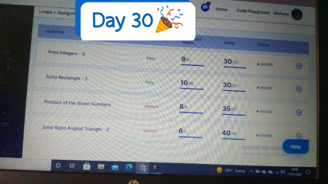 Mohana G on LinkedIn: #30daysofcodechallenge #coding #programming # ... Mohana G on LinkedIn: #30daysofcodechallenge #coding #programming # ...