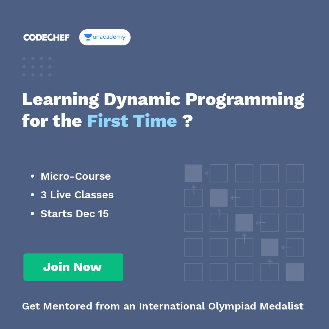 CodeChef on LinkedIn: #codechef #programming #unacademy CodeChef on LinkedIn: #codechef #programming #unacademy