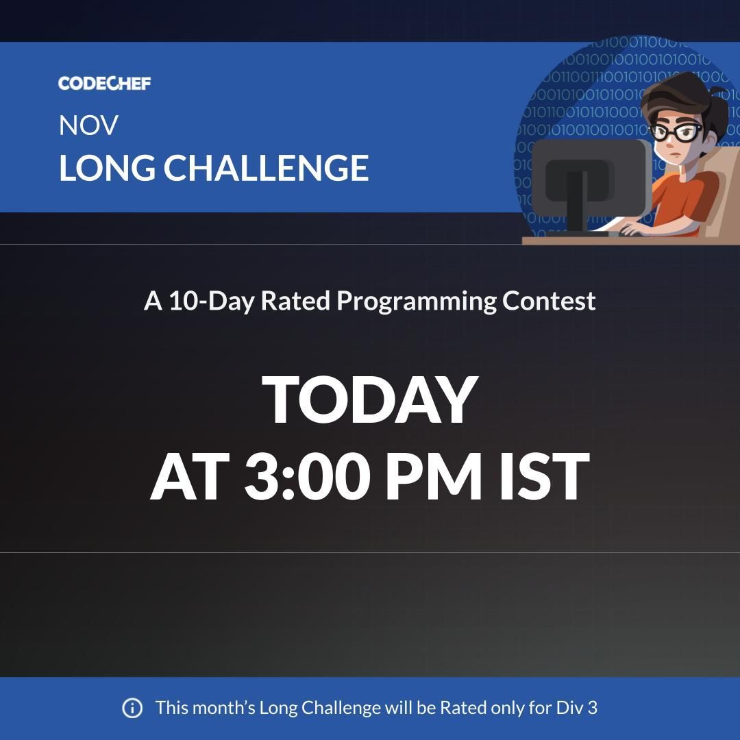 CodeChef on LinkedIn: #coding #programming #contest #codechef CodeChef on LinkedIn: #coding #programming #contest #codechef