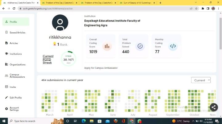 Ritik Kumar on LinkedIn: #algorithms #practice #consistency #coding # ... Ritik Kumar on LinkedIn: #algorithms #practice #consistency #coding # ...