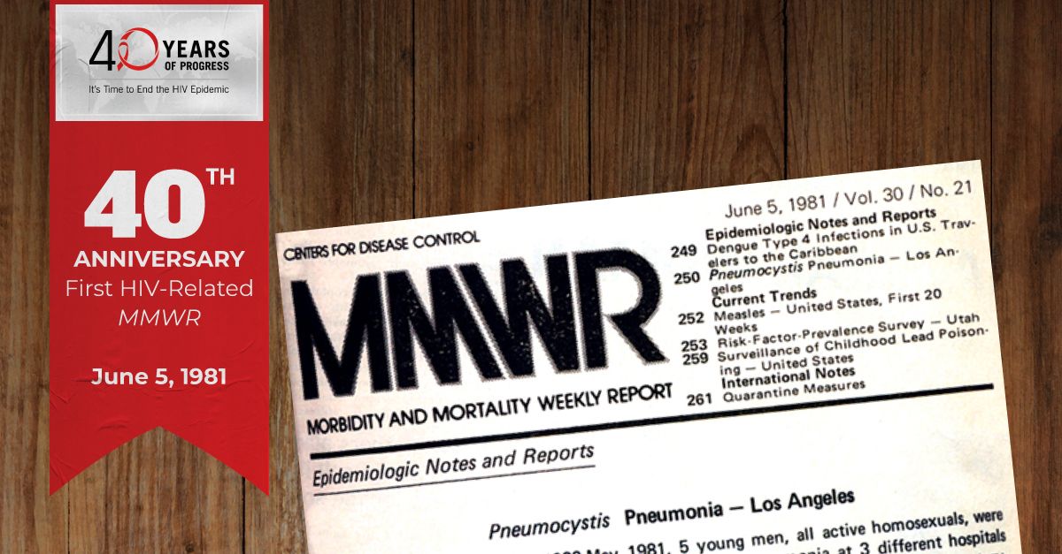 A new report marking 40 years since the first HIV-related CDC MMWR ... A new report marking 40 years since the first HIV-related CDC MMWR ...