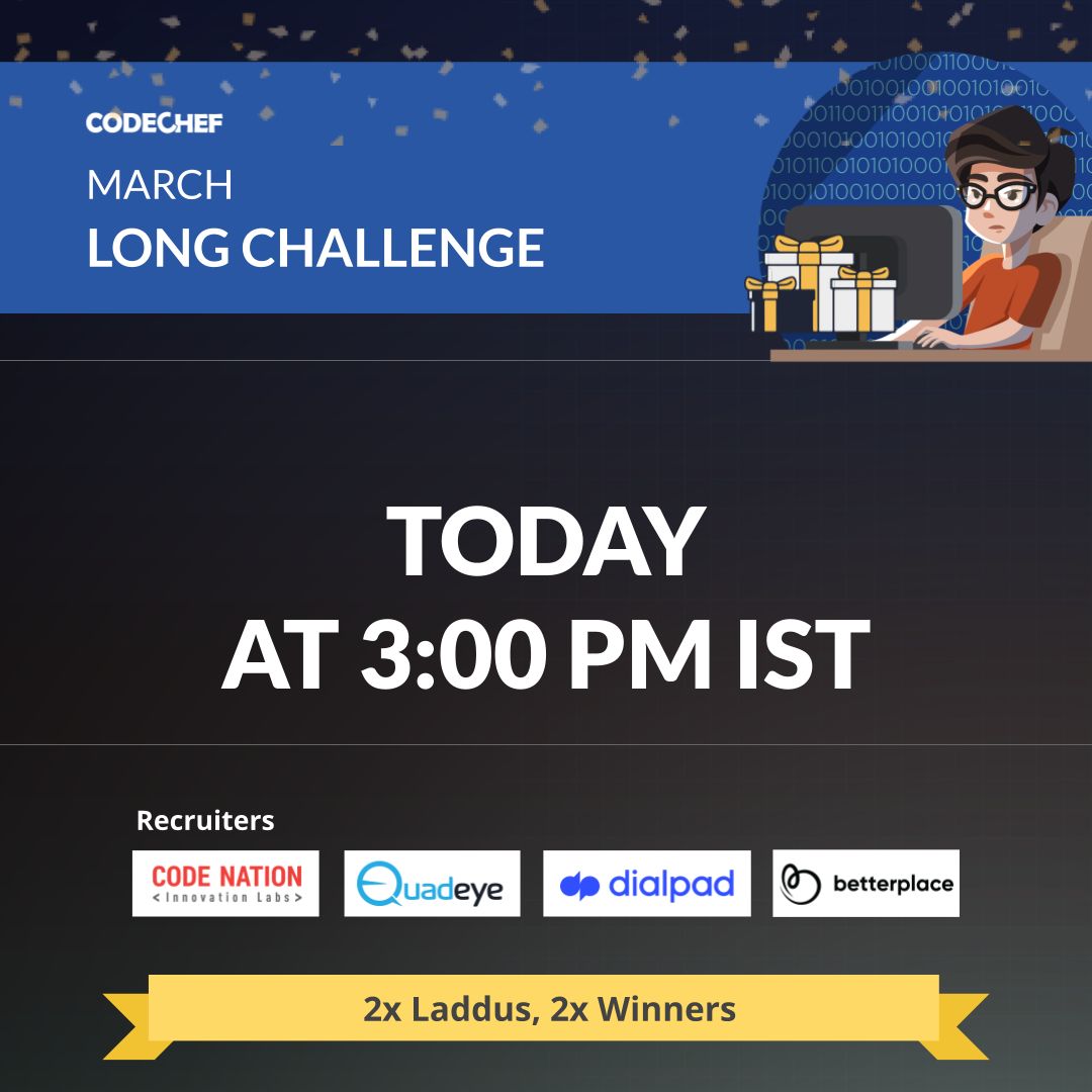 #programming #coding #learntocode #contest | CodeChef #programming #coding #learntocode #contest | CodeChef