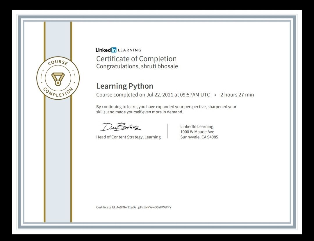 Shruti Bhosale posted on LinkedIn Shruti Bhosale posted on LinkedIn