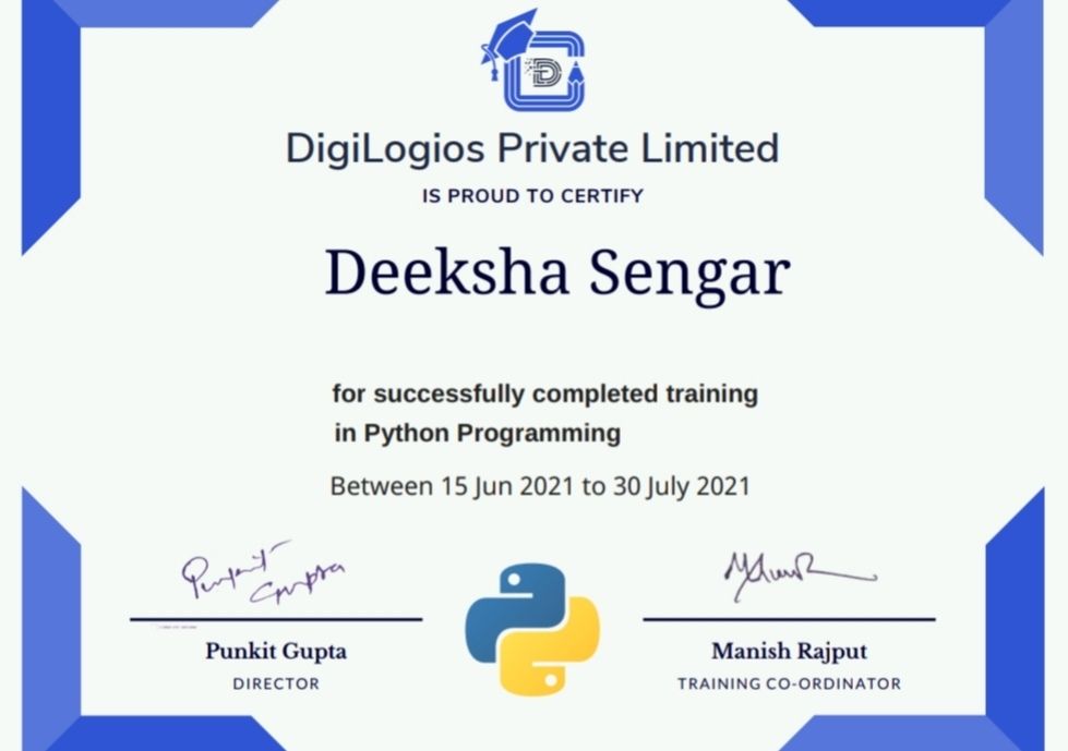 Deeksha Sengar on LinkedIn: #python #programming | 11 comments Deeksha Sengar on LinkedIn: #python #programming | 11 comments