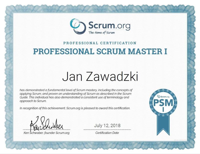 Jan Zawadzki on LinkedIn: Happy to have received the Professional Scrum ... Jan Zawadzki on LinkedIn: Happy to have received the Professional Scrum ...