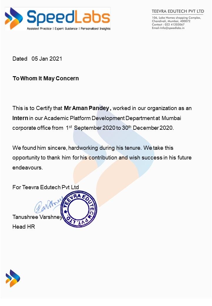Aman kumar pandey on LinkedIn: #contentwriter #internship #experience # ... Aman kumar pandey on LinkedIn: #contentwriter #internship #experience # ...