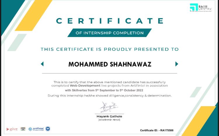 Mohammed Shahnawaz on LinkedIn: #thankyou #internship #share # ... Mohammed Shahnawaz on LinkedIn: #thankyou #internship #share # ...