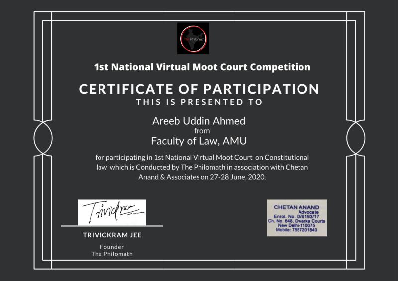 Areeb Uddin on LinkedIn: #virtualmoots #mootcourt Areeb Uddin on LinkedIn: #virtualmoots #mootcourt