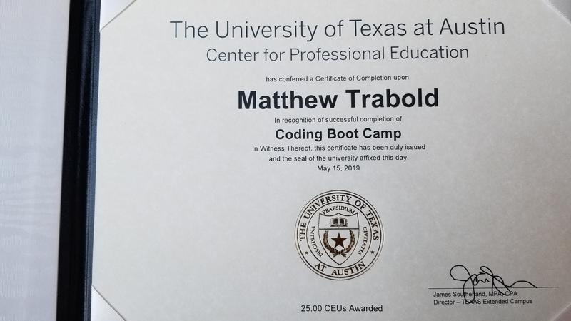 Matthew Trabold on LinkedIn: #webdevelopment #hardwork #fullstack #thanks Matthew Trabold on LinkedIn: #webdevelopment #hardwork #fullstack #thanks