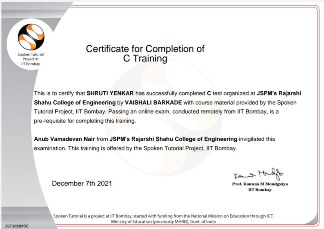 Shruti Yenkar on LinkedIn: #cpp #c #coding #training Shruti Yenkar on LinkedIn: #cpp #c #coding #training