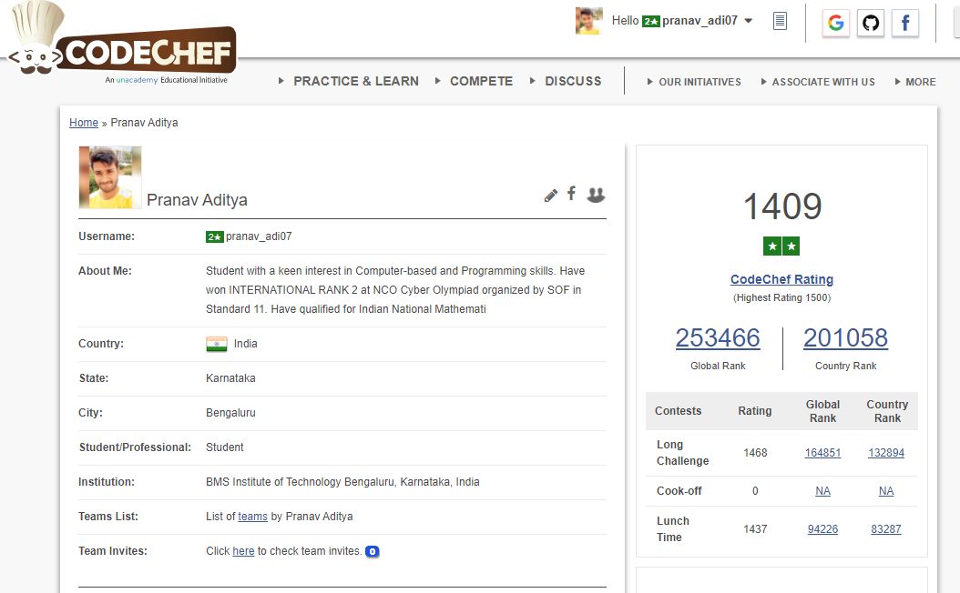 Pranav Aditya on LinkedIn: #codechef #competitivecoding #codinglife # ... Pranav Aditya on LinkedIn: #codechef #competitivecoding #codinglife # ...