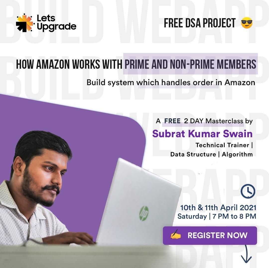 #letsupgrade #datastructures #algorithms #project | Subrat Kumar Swain #letsupgrade #datastructures #algorithms #project | Subrat Kumar Swain