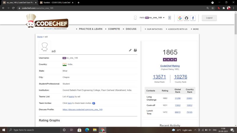 Aditya Kumar on LinkedIn: #codechef #codechef #competitiveprogramming # ... Aditya Kumar on LinkedIn: #codechef #codechef #competitiveprogramming # ...