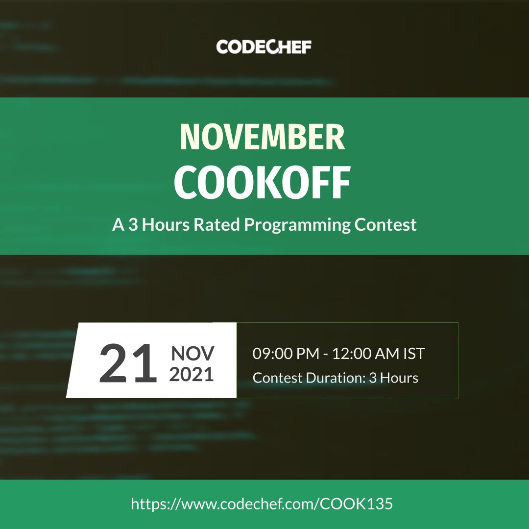 CodeChef on LinkedIn: #codechef #coding #programming CodeChef on LinkedIn: #codechef #coding #programming
