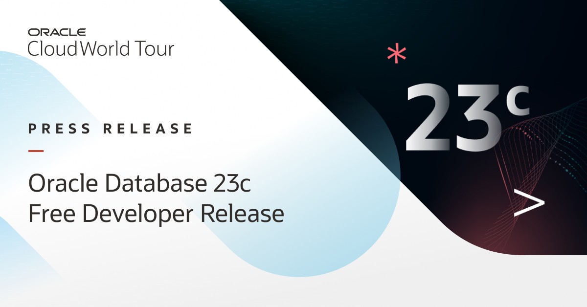 Oracle Database 23c Free Version Now Available to Developers | Anantha ... Oracle Database 23c Free Version Now Available to Developers | Anantha ...