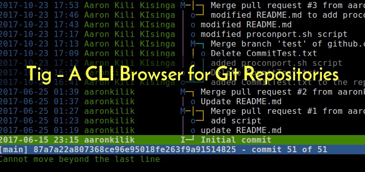 Seif Ibrahim on LinkedIn: Tig - A Command Line Browser for Git Repositories Seif Ibrahim on LinkedIn: Tig - A Command Line Browser for Git Repositories