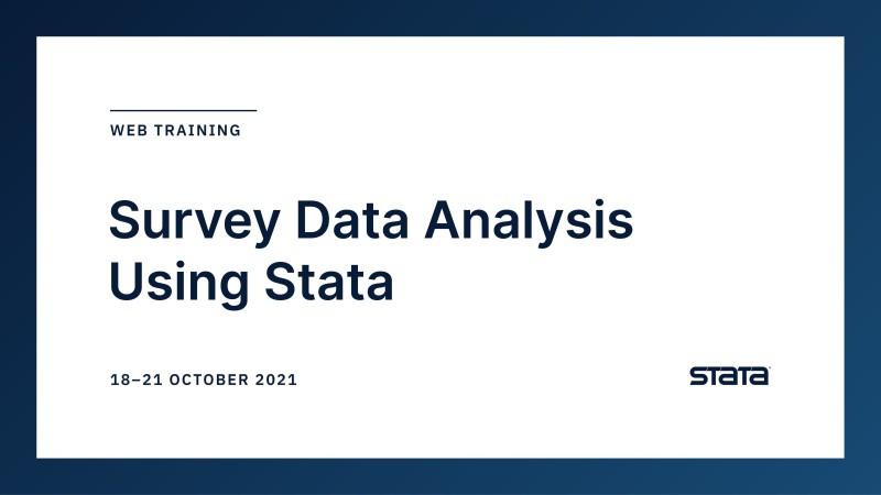 StataCorp LLC on LinkedIn: Survey data analysis using Stata StataCorp LLC on LinkedIn: Survey data analysis using Stata