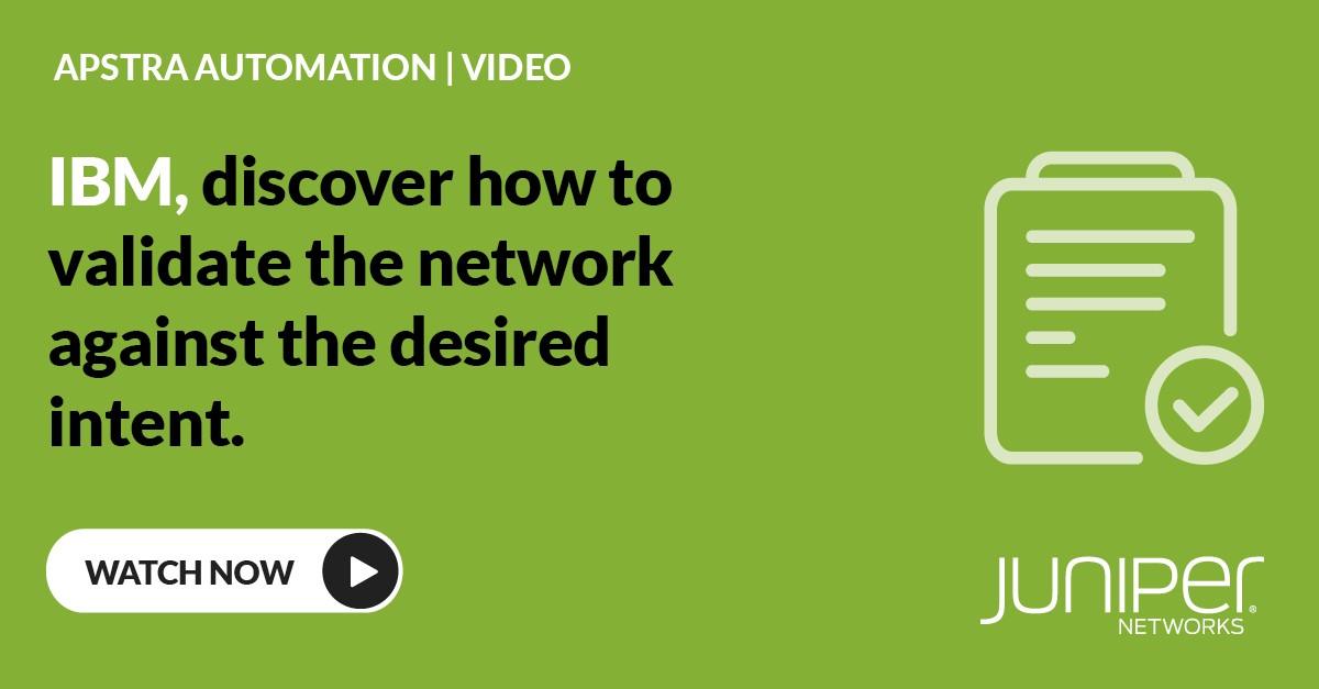 Juniper Networks on LinkedIn: Apstra Intent-Based Networking for the ... Juniper Networks on LinkedIn: Apstra Intent-Based Networking for the ...