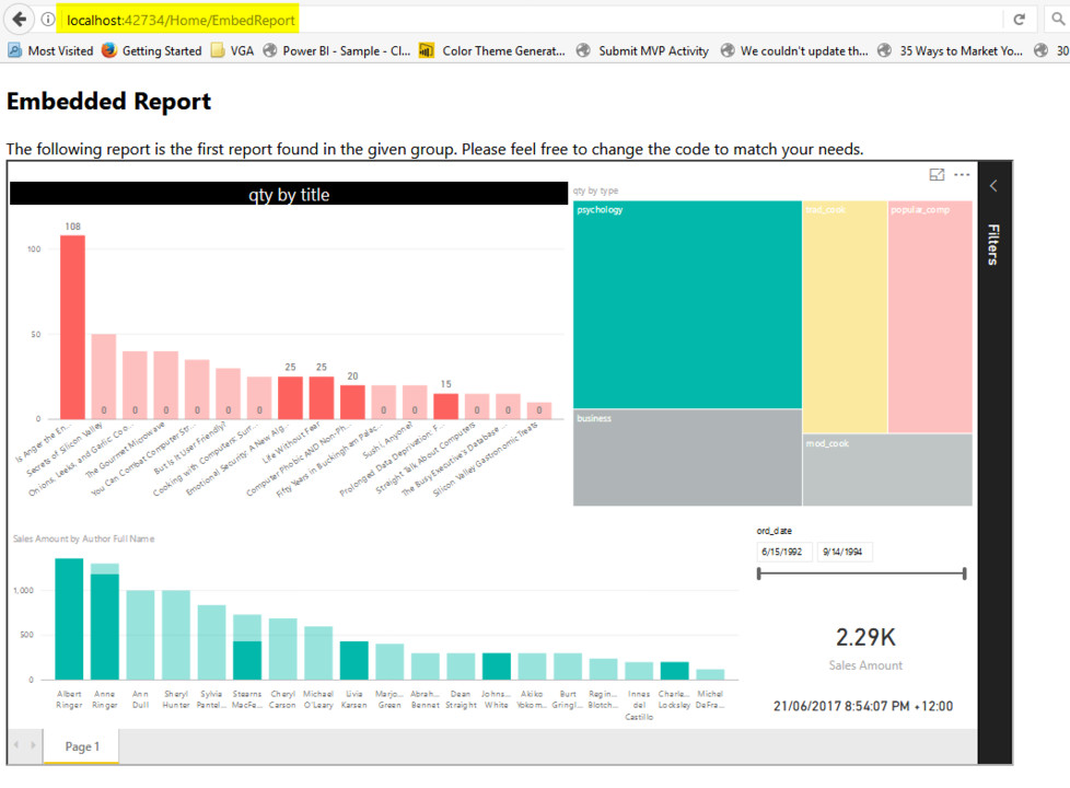 Integrate Power BI into Your Application: Part 3 – Embed Content Integrate Power BI into Your Application: Part 3 – Embed Content