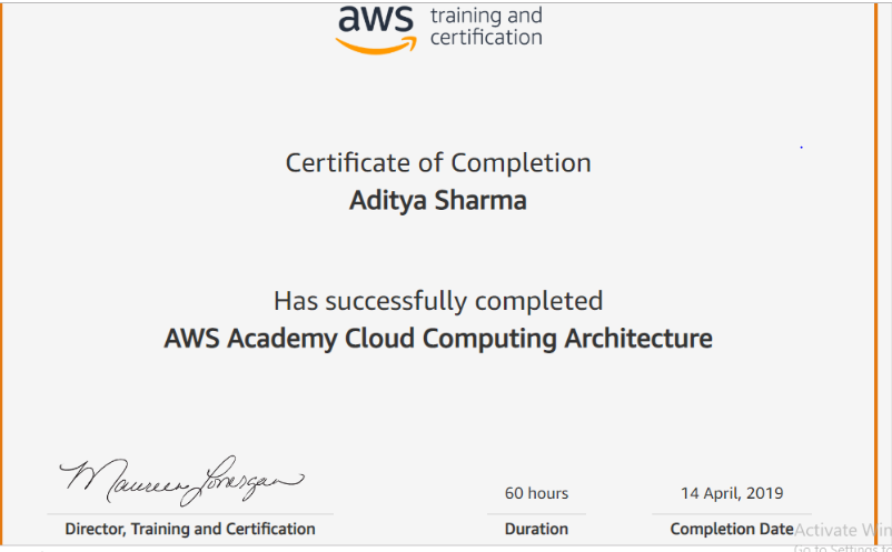 Aditya Sharma on LinkedIn: Successfully Completed AWS Cloud Computing ... Aditya Sharma on LinkedIn: Successfully Completed AWS Cloud Computing ...