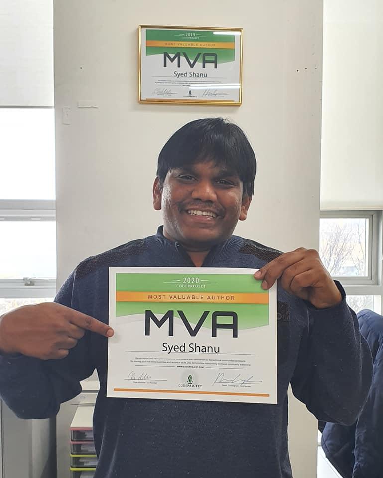 Syed Shanu on LinkedIn: Received my Code Project Most Valuable Author ... Syed Shanu on LinkedIn: Received my Code Project Most Valuable Author ...