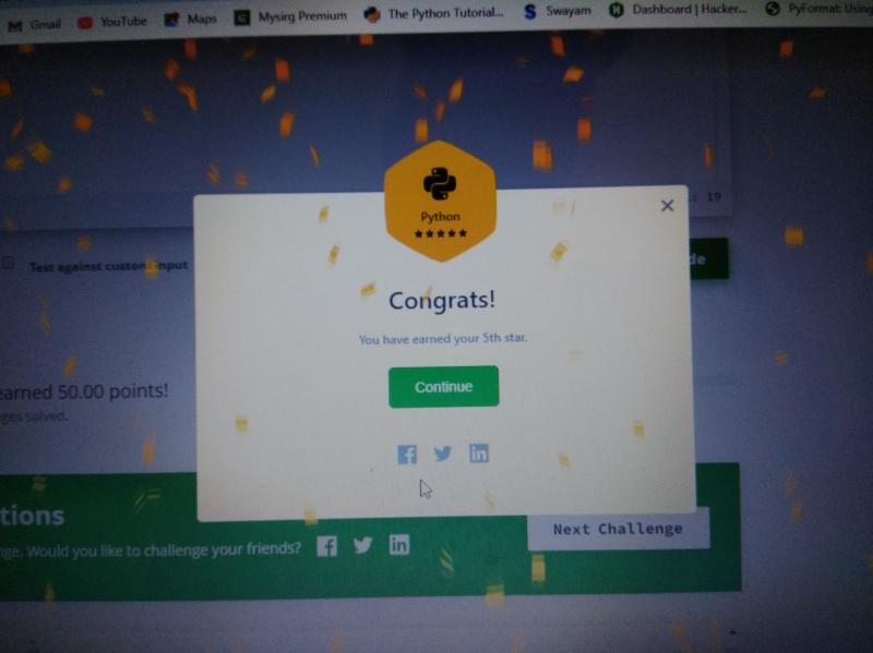 Nitin Garg on LinkedIn: #python #hackerrank #machinelearning #5star # ... Nitin Garg on LinkedIn: #python #hackerrank #machinelearning #5star # ...
