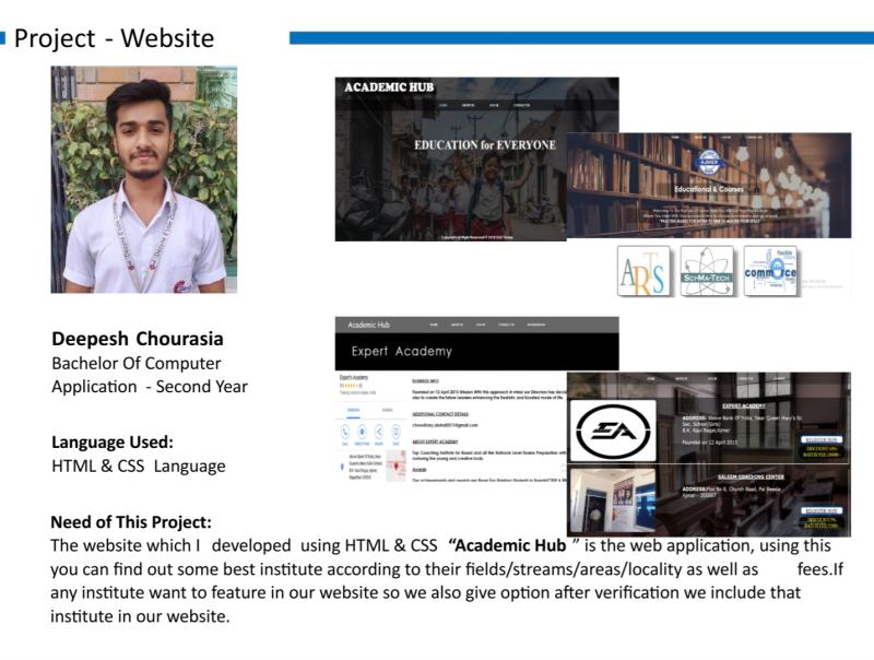 ACADEMIC HUB | Deepesh Chourasia ACADEMIC HUB | Deepesh Chourasia