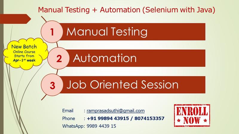 Ramprasad S on LinkedIn: #automation #manualtesting #job #batch Ramprasad S on LinkedIn: #automation #manualtesting #job #batch