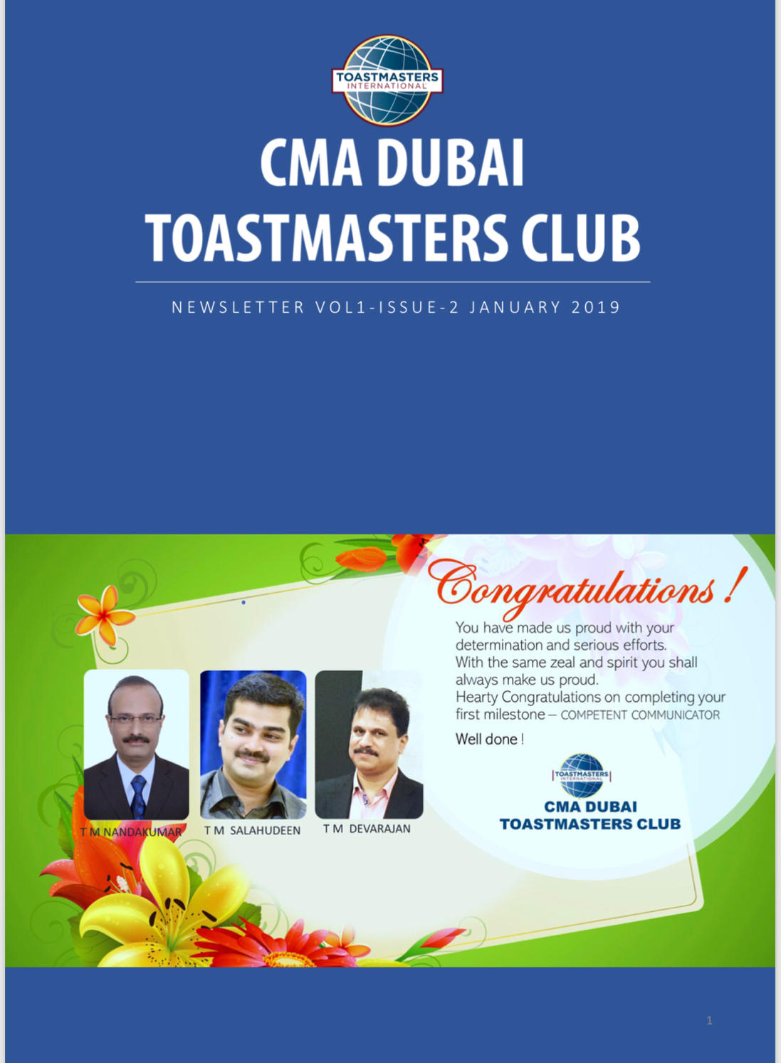 Salahudheen M M on LinkedIn: Happy to be part of CMA TM Club Newsletter Salahudheen M M on LinkedIn: Happy to be part of CMA TM Club Newsletter